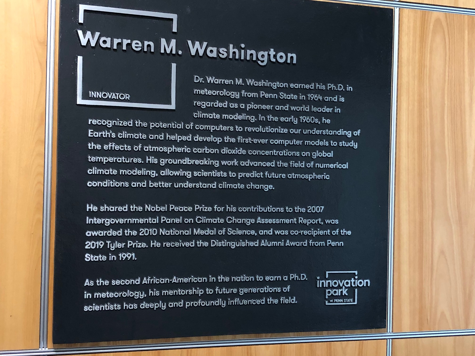 Dr. Warren Washington, Building Dedication at Penn State – NCAS-M